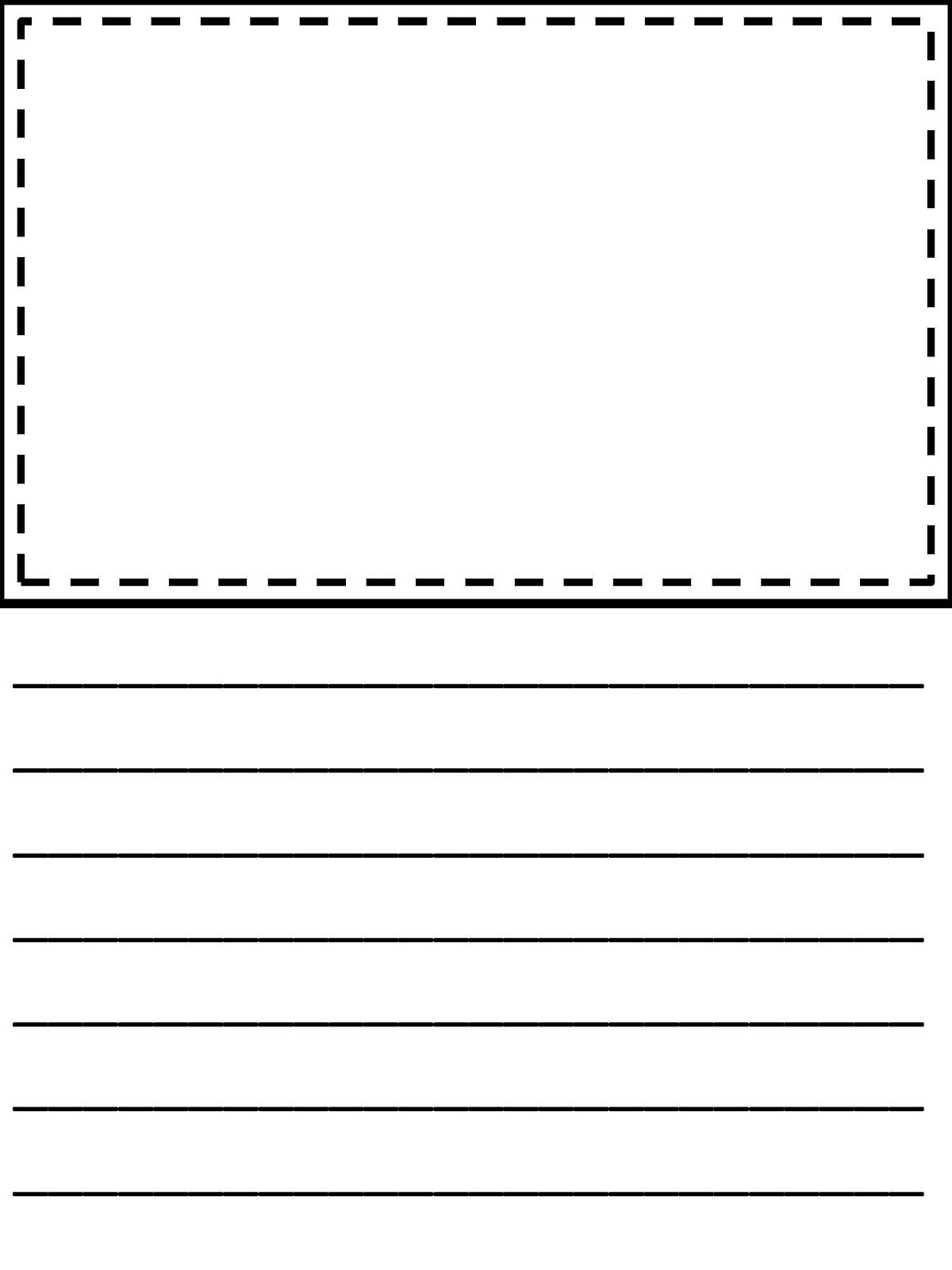 2Nd Grade Writing Paper With Picture Box Writing Paper Handwriting 