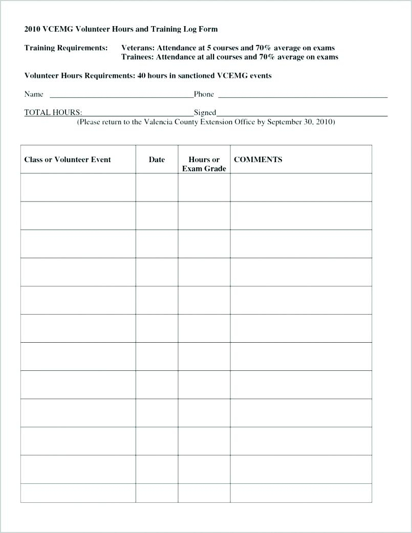 Free Printable Volunteer Forms Free Printable